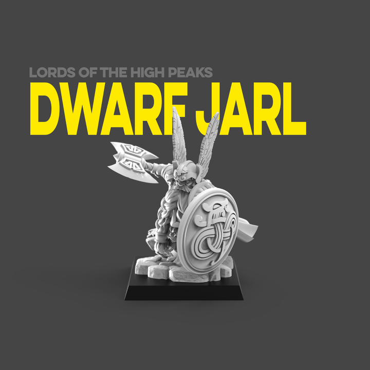3D Printable Dwarf Captain Jarl by Matteo Donzelli